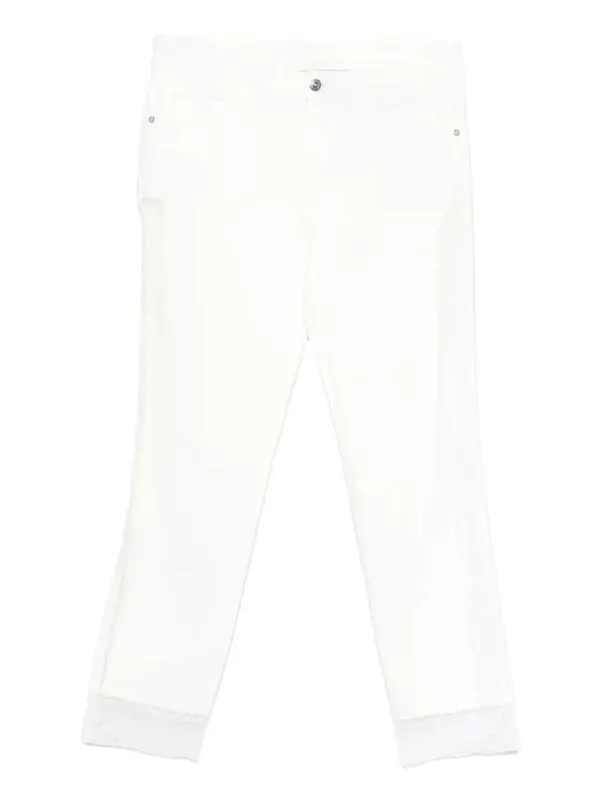 Ermanno Scervino Lace-trimmed Straight Leg Jeans - White