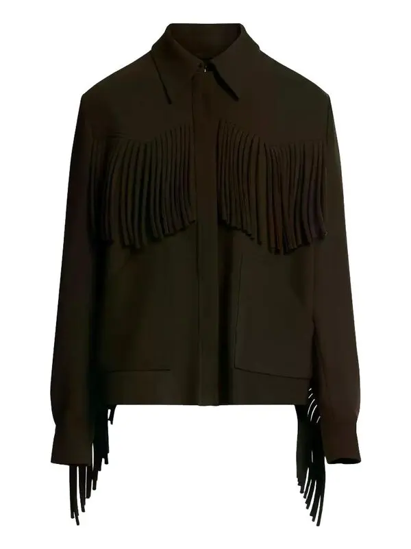 Elie Saab Cady Fringed Jacket - Black