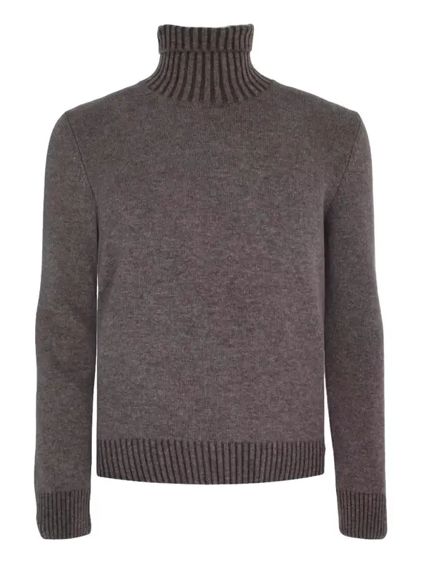 BARBA NAPOLI Roll-neck Sweater - Grey