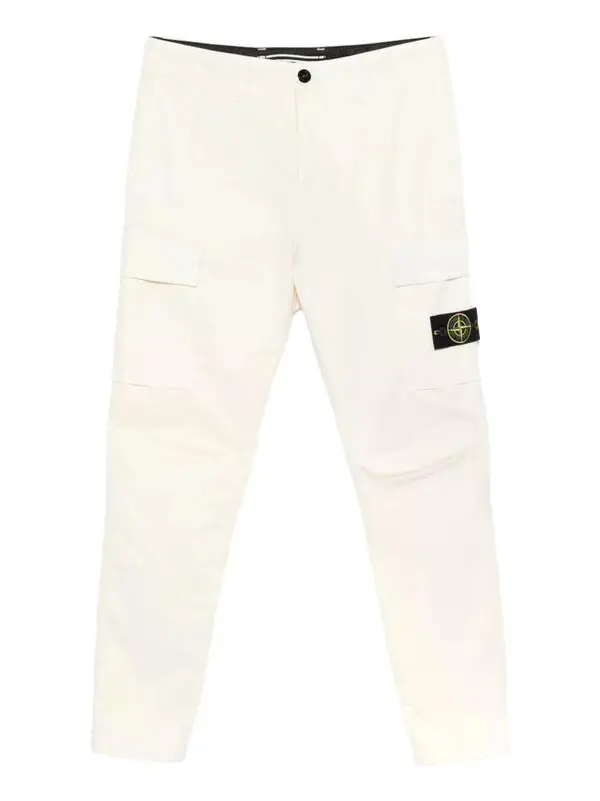 Stone Island Patch Detail Cargo Trousers - Neutrals