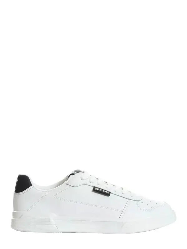 Just Cavalli Round-toe Perforated Sneakers - White