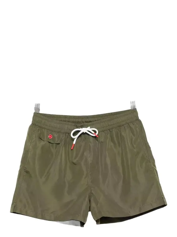 Kiton Drawstring Swim Shorts - Green