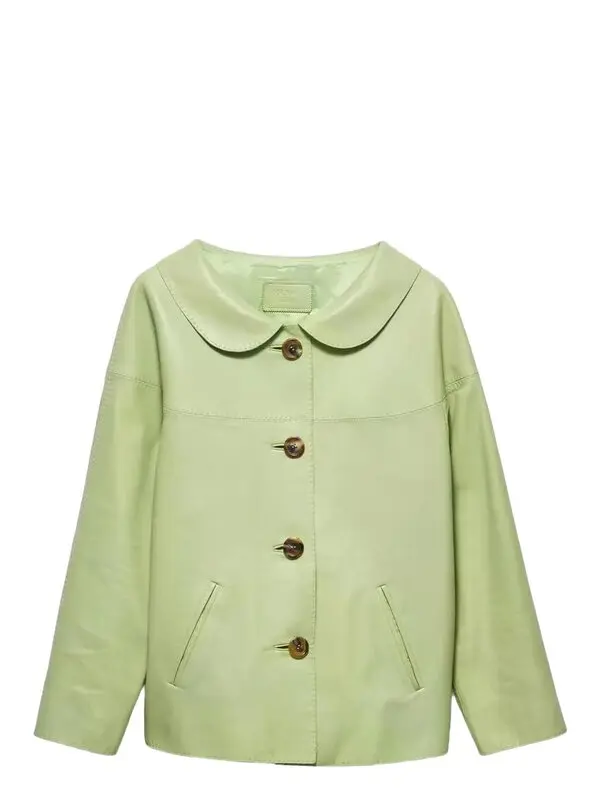 Prada Nappa Leather Jacket - Green