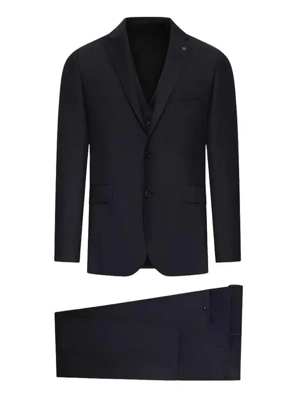 Tagliatore Logo-detail Button Suit - Black