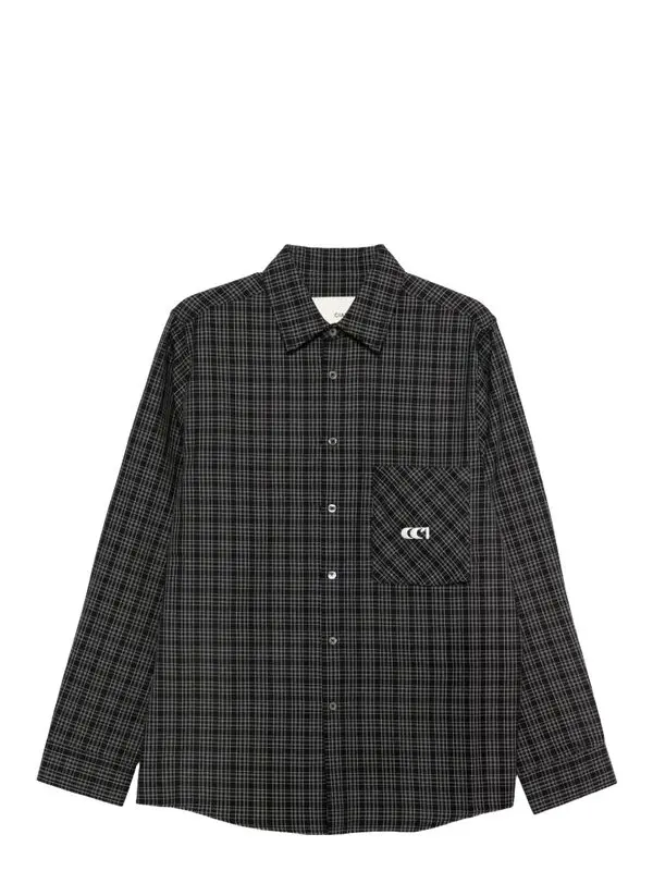 CIARAN Check-print Shirt - Black