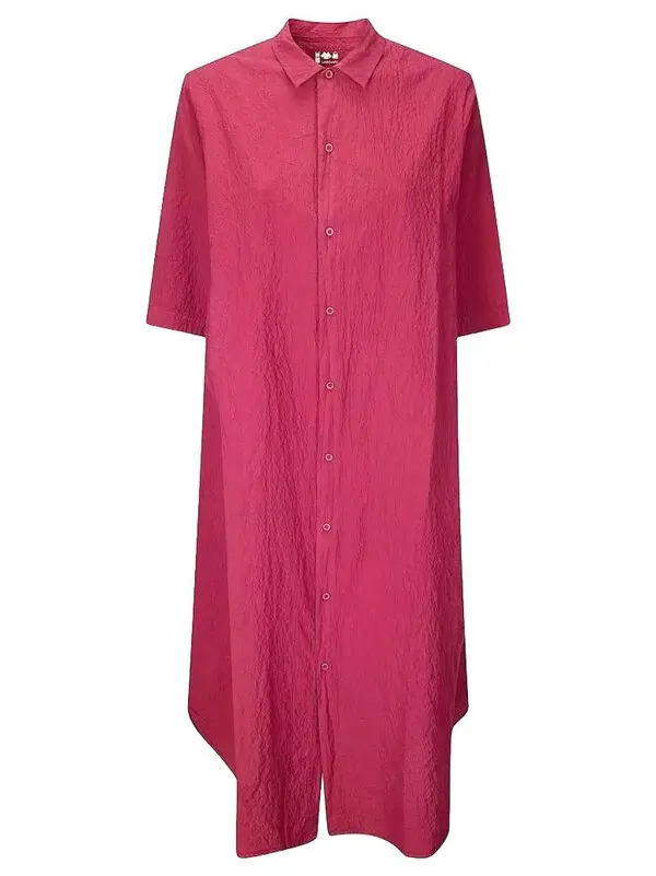 Labo.art Buttoned Midi Shirt Dress - Pink