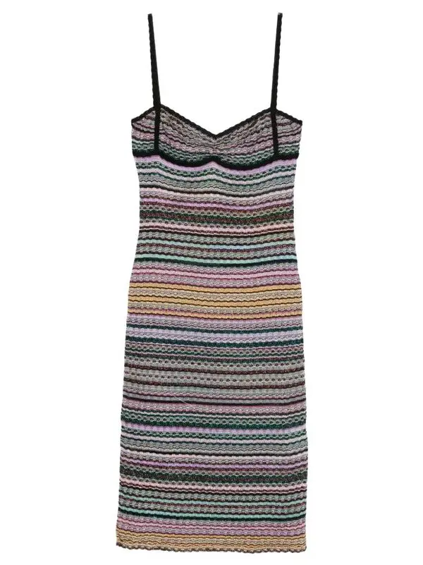 Missoni Striped Trim Dress - Yellow