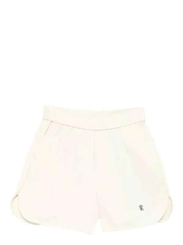ELEH Logo-embroidered Shorts - Neutrals
