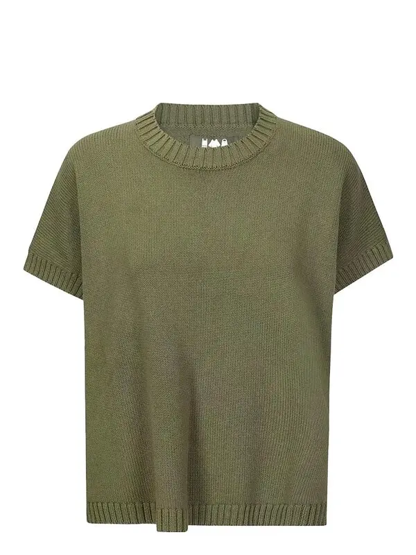 Labo.art Ribbed Knit Short-sleeve T-shirt - Green