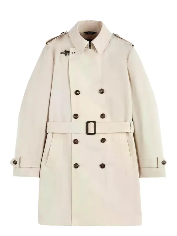 FAY Belted Trench Coat - Neutrals