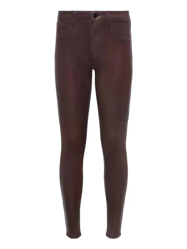 L'Agence Marguerite High-rise Trousers - Brown