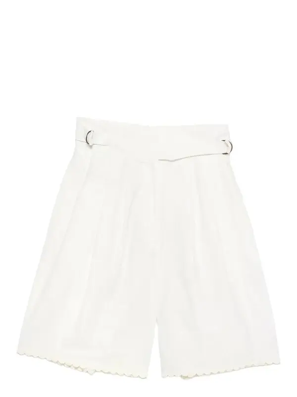 BODE Closerie Scallop Shorts - White