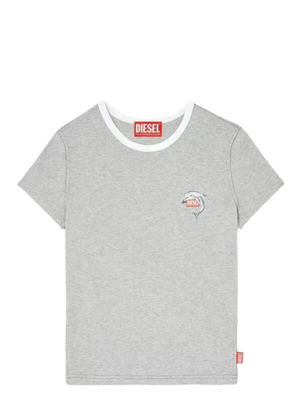 DIESEL T-uncuties-long-s13 T-shirt - Grey
