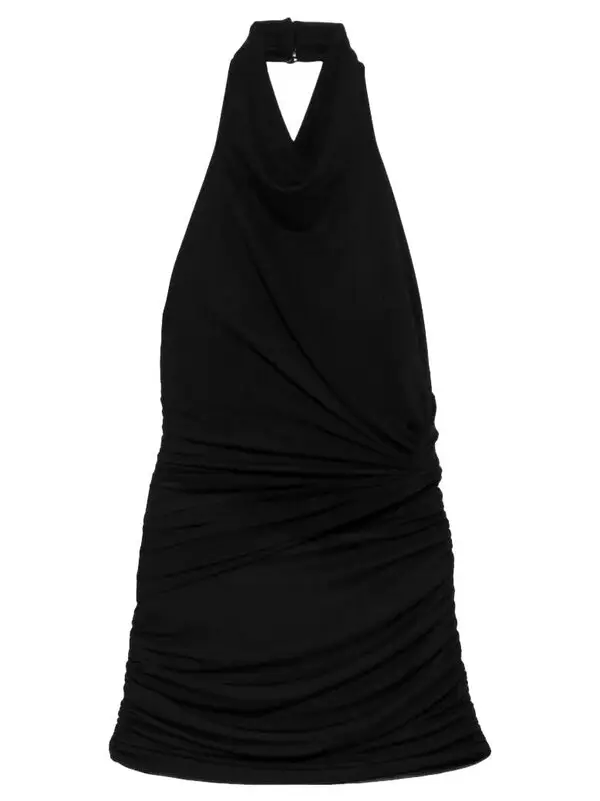 Andamane Halter-neck Mini Dress - Black