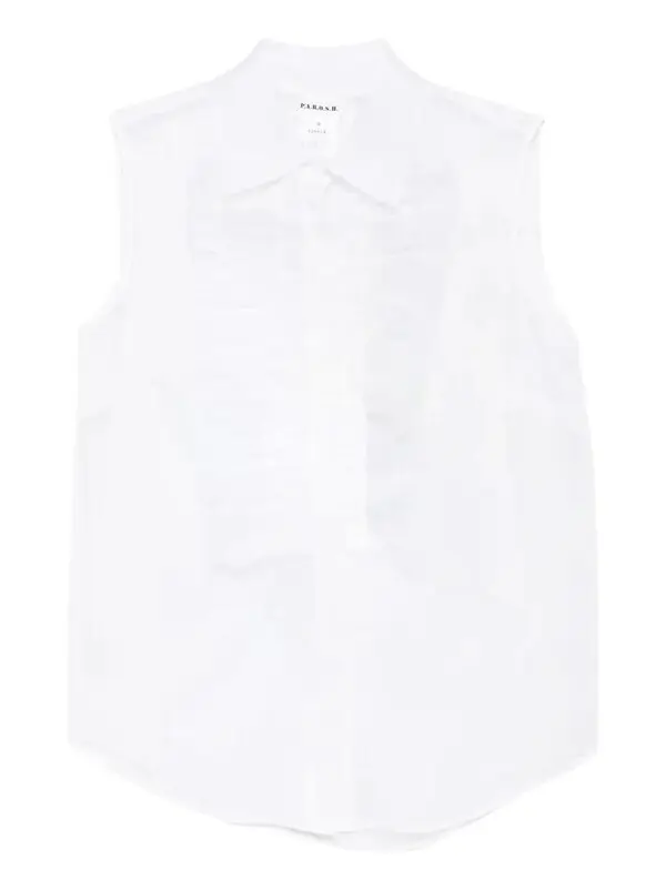 P.a.r.o.s.h Ruffled Sleeveless Top - Pink