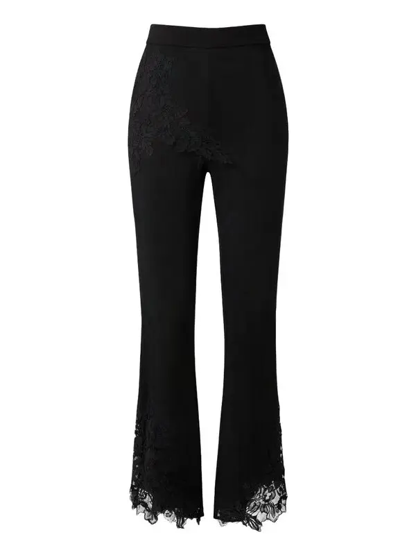 Ermanno Scervino Lace Flared Trousers - Black