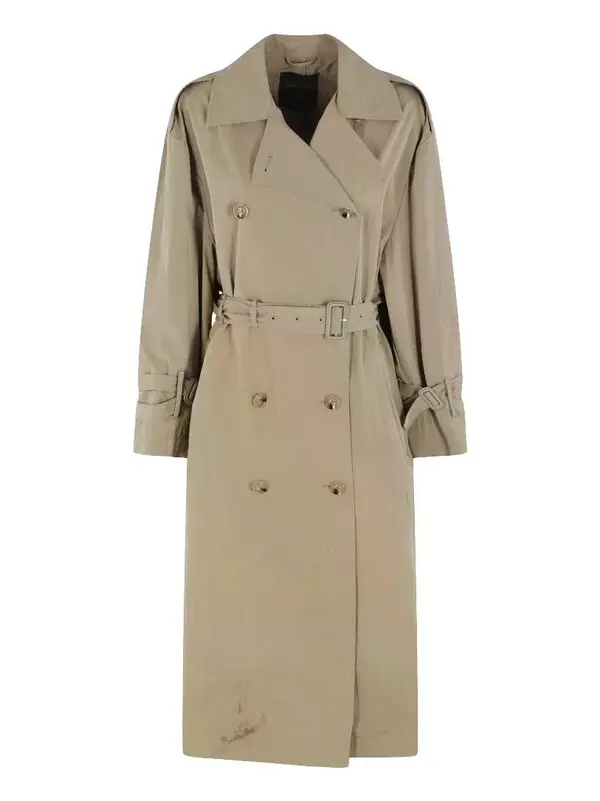 SEMICOUTURE Monica Belted Double-breasted Coat - Brown