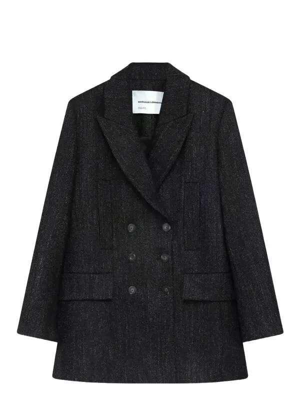 MARGAUX LONNBERG Double-breasted Coat - Black