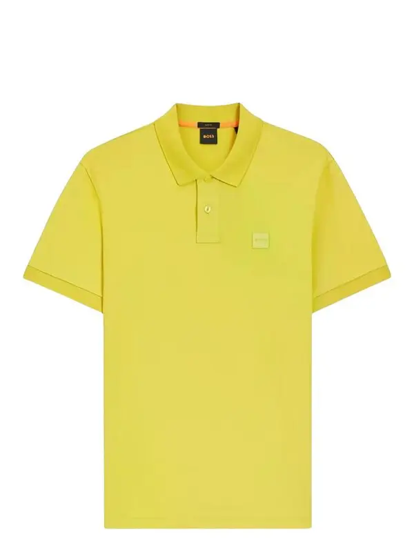 BOSS Logo-patch Polo Shirt - Yellow