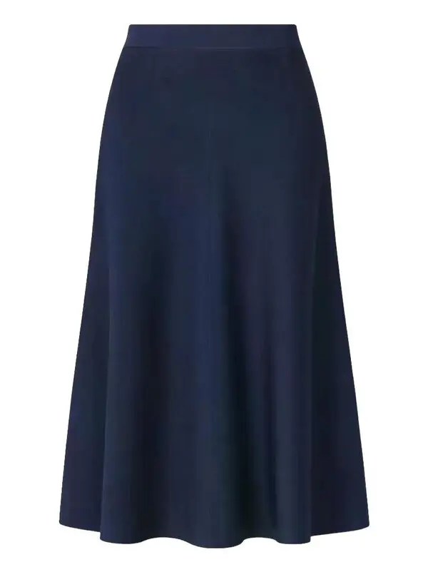 Max Mara Knitted A-line Midi Skirt - Blue