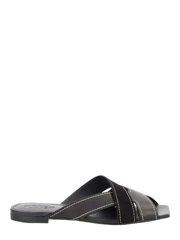 TOD'S Crisscross-strap Sandals - Black