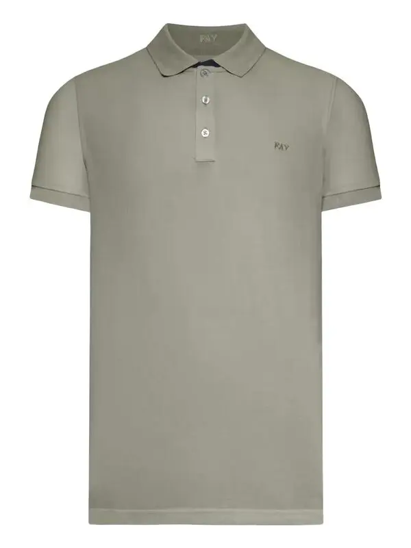 FAY Embroidered Polo Shirt - Green