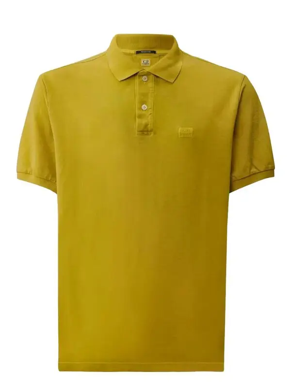 C.P. COMPANY Button Polo Shirt - Yellow
