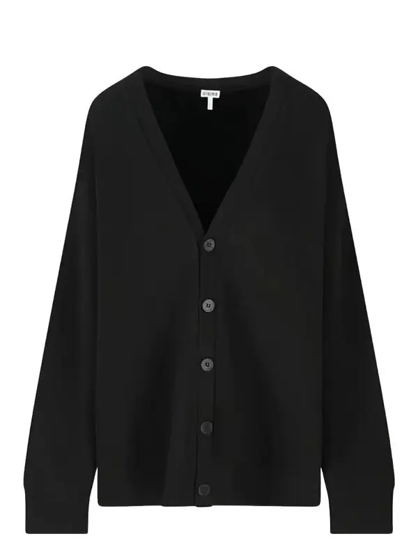 Loewe Buttoned Knitted Cardigan - Black