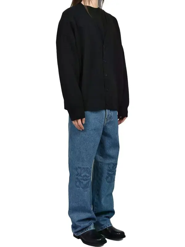 Loewe Buttoned Knitted Cardigan - Black