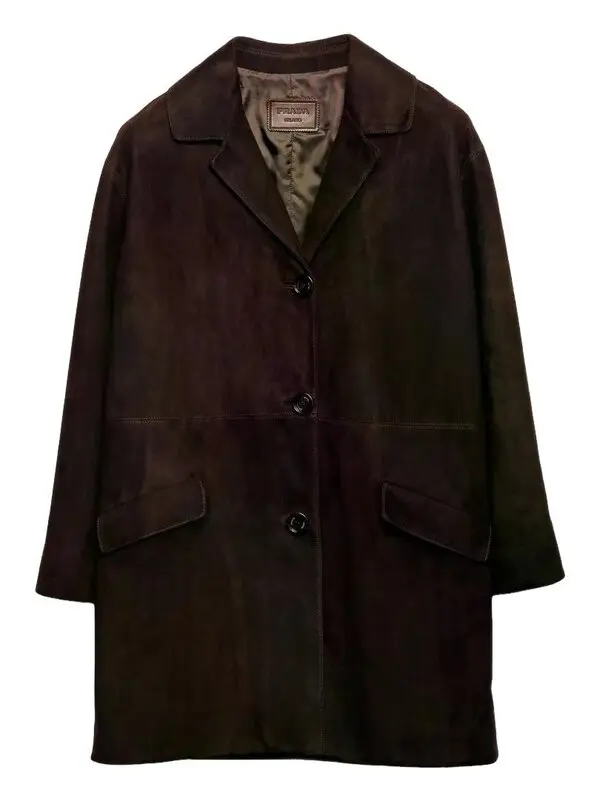 Prada Suede Coat - Brown