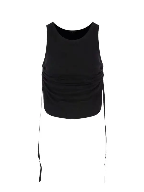 ANN DEMEULEMEESTER Wrinkled Tank Top - Black