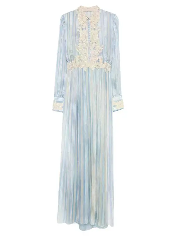 Ermanno Scervino Striped Maxi Dress - Blue