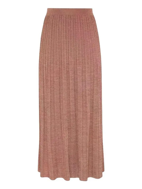 Zimmermann Wanderlust Metallic Midi Skirt - Pink