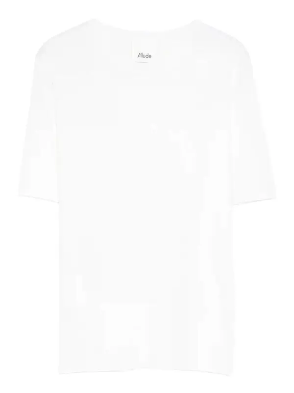 ALLUDE Short-sleeve T-shirt - Neutrals