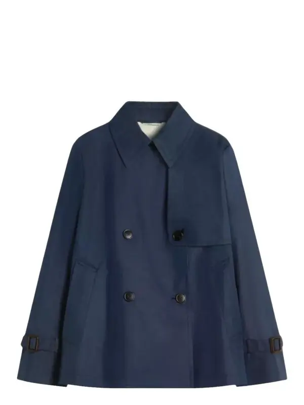 Max Mara Buttoned Pea Coat - Blue