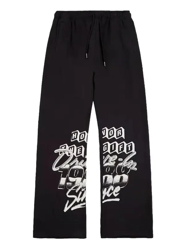 HONOR THE GIFT Printed Trousers - Black