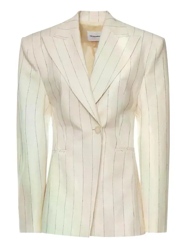 Andamane Pinstripe Blazer - Neutrals