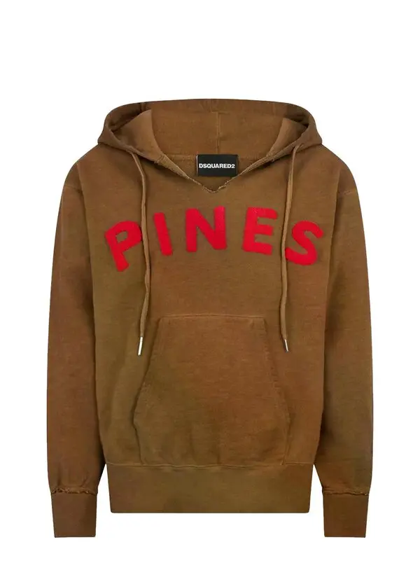 Dsquared2 Appliqué Hooded Sweatshirt - Brown
