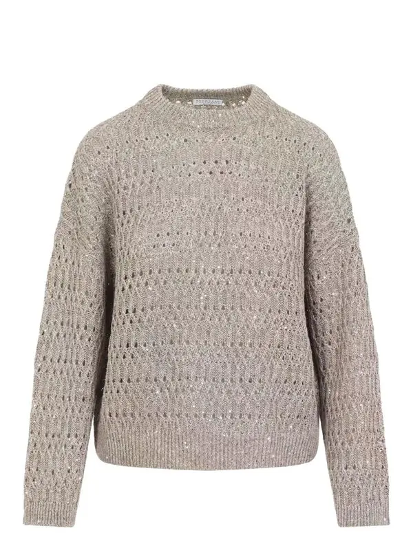 Brunello Cucinelli Open Knit Sweater - Neutrals