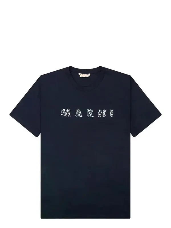 Marni Logo-print Short-sleeve T-shirt - Blue