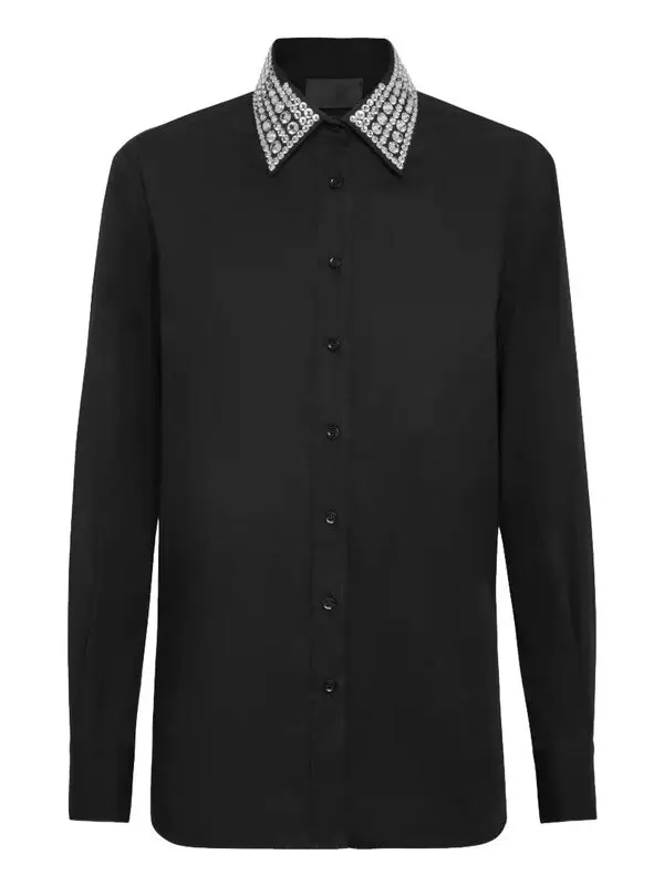 Philipp Plein Crystal-embellished Shirt - Black