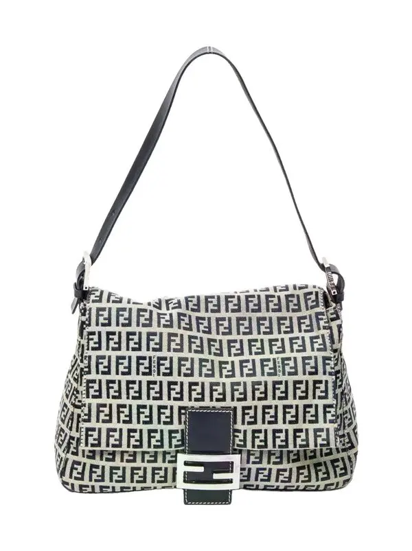Fendi Mamma Baguette Monogram Shoulder Bag - Neutrals
