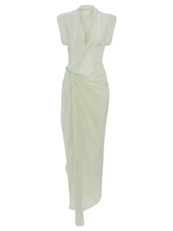 Victoria Beckham Twist Detail Dress - Green