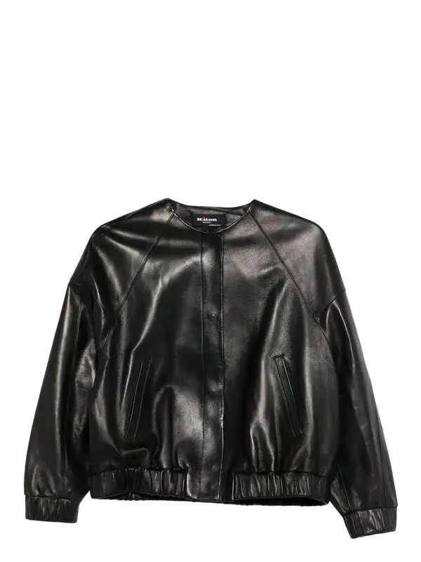 Kiton Leather Jacket - Black
