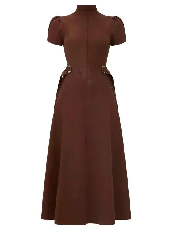 3.1 Phillip Lim Buckle A-line Midi Dress - Brown