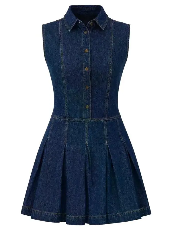 REFORMATION Arella Denim Mini Dress - Blue