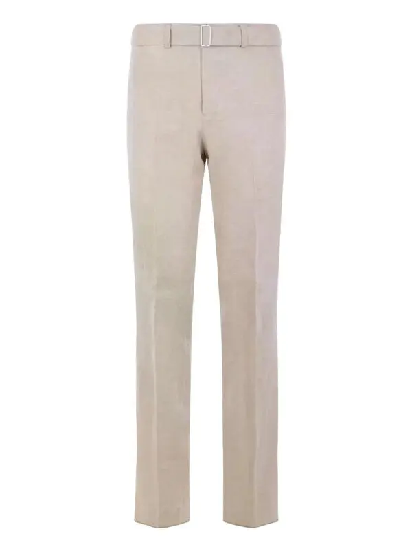 LARDINI Belted Trousers - Neutrals