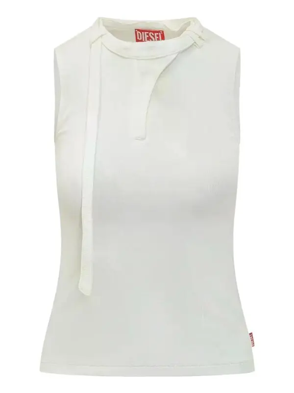 DIESEL Tie Detail Tank Top - White