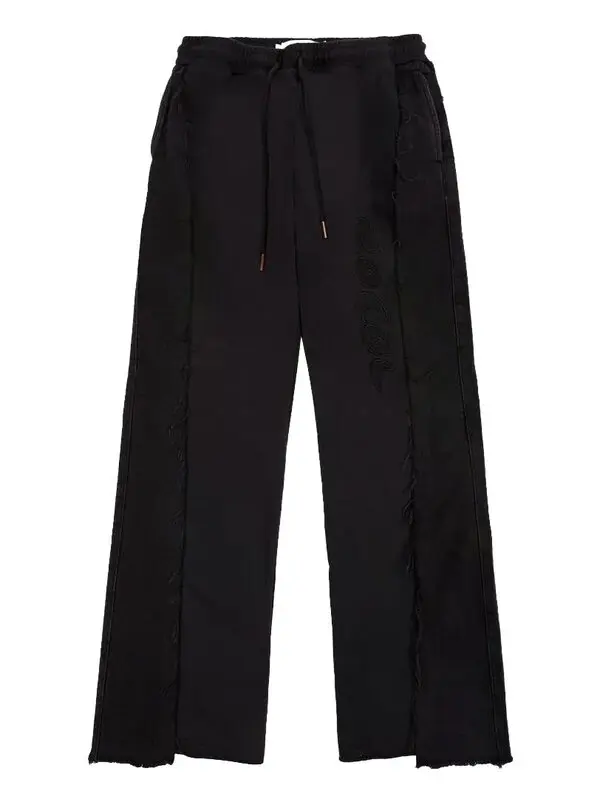 HONOR THE GIFT Frayed Track Pants - Black