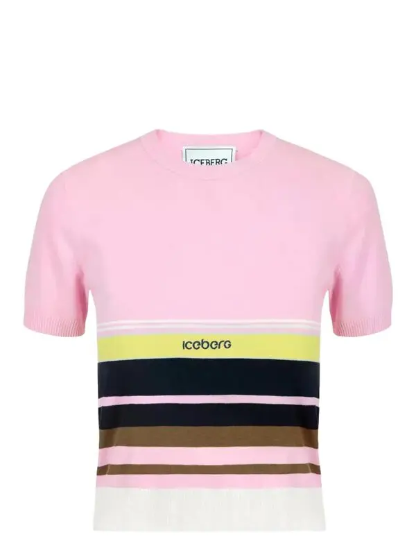 Iceberg Striped T-shirt - Pink